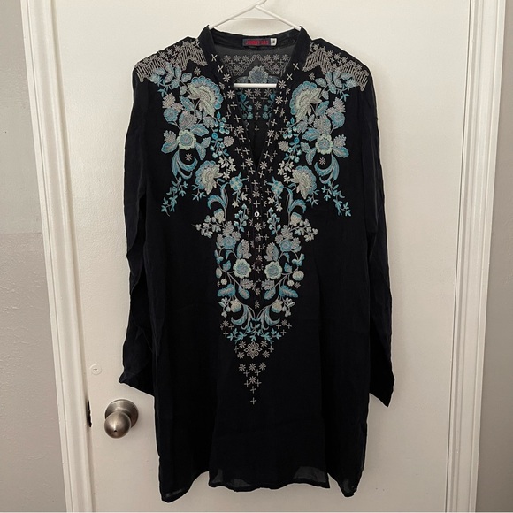 Johnny Was | Tops | Johnny Was Embroidered Tunic | Poshmark